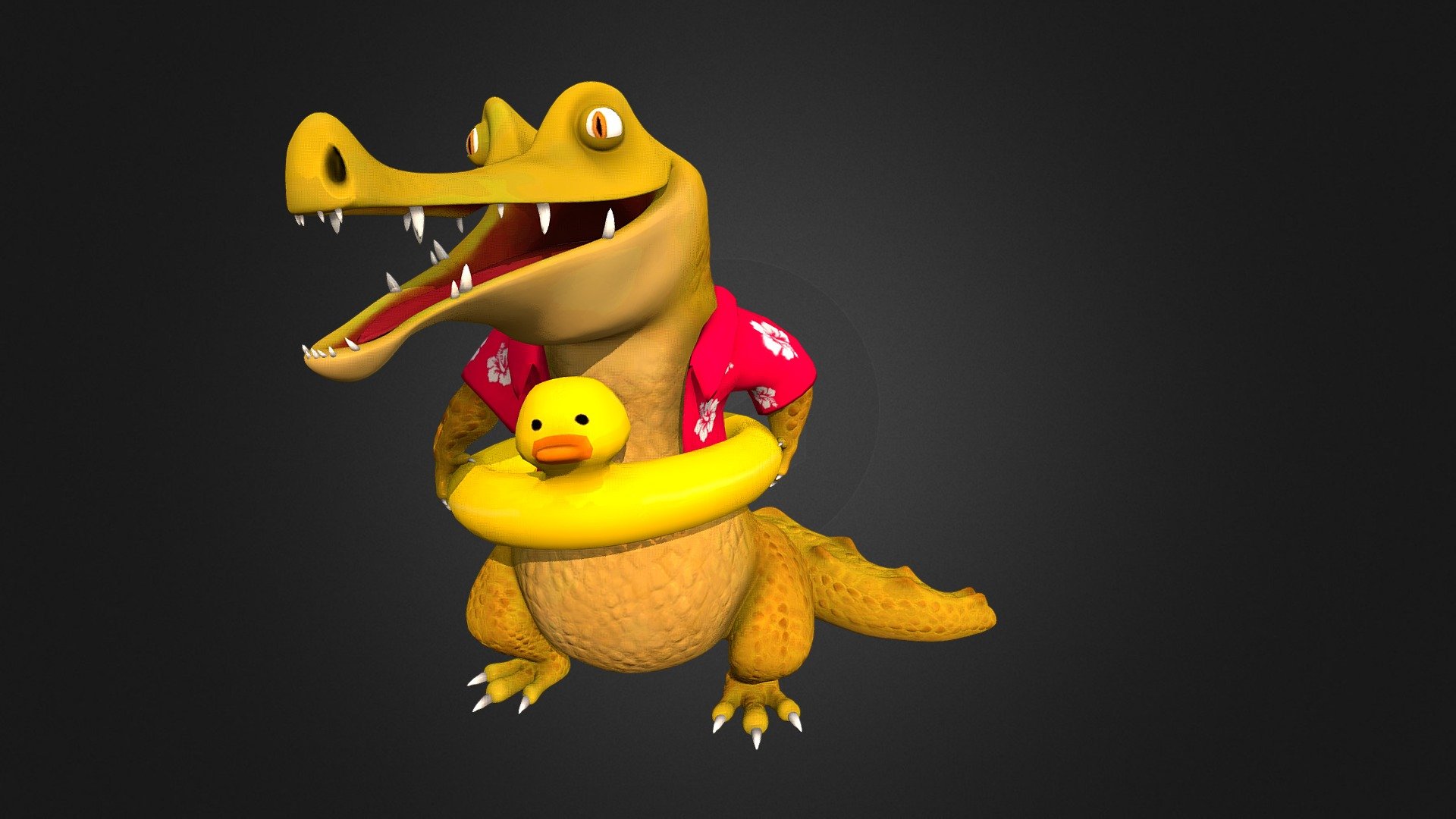 Croco - 3D model by Caroline (@Amaringer) [98ce6e5] - Sketchfab