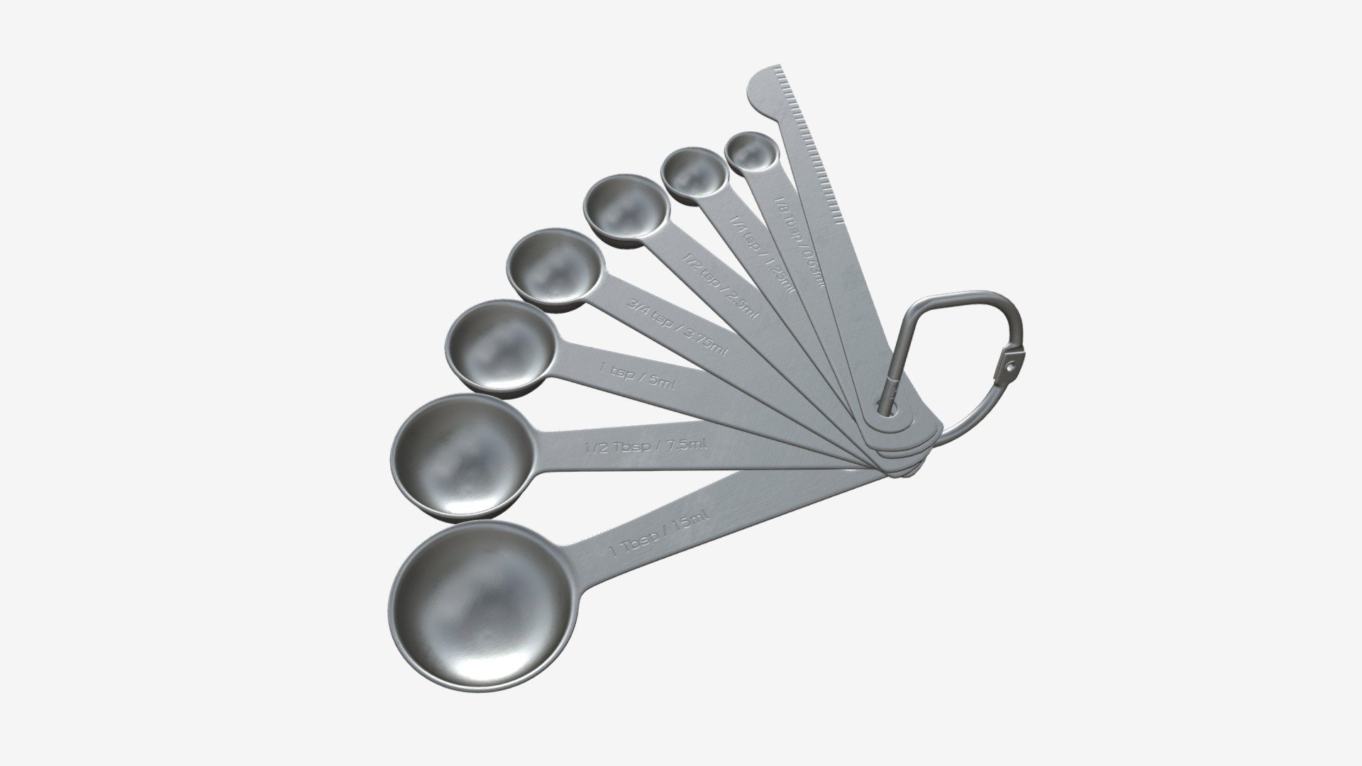 Measuring spoons 8-set - Buy Royalty Free 3D model by HQ3DMOD ...