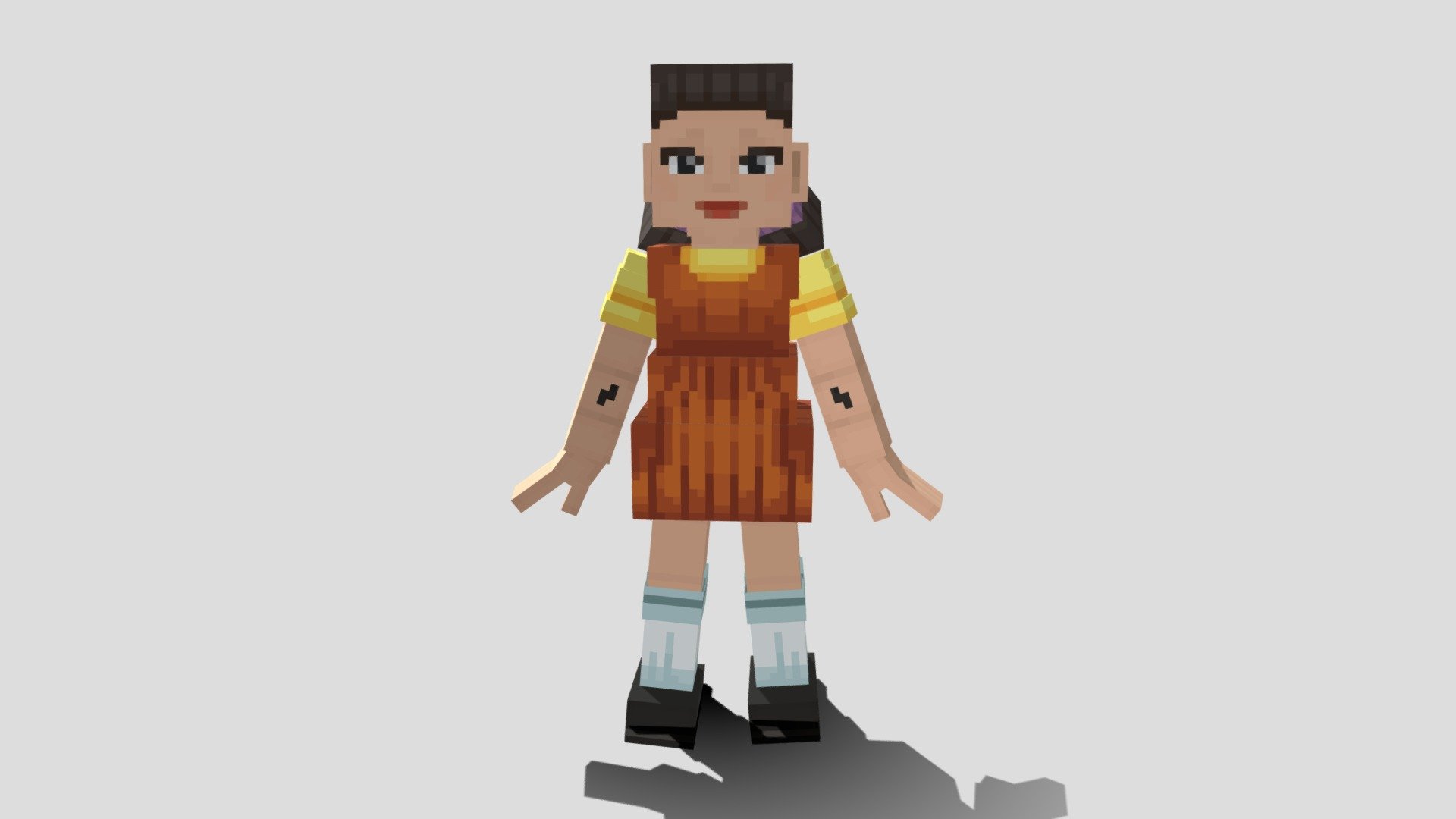 Squid Game Minecraft/Young-Hee - 3D model by Leia LY (@waex) [98d246a] - Sketchfab