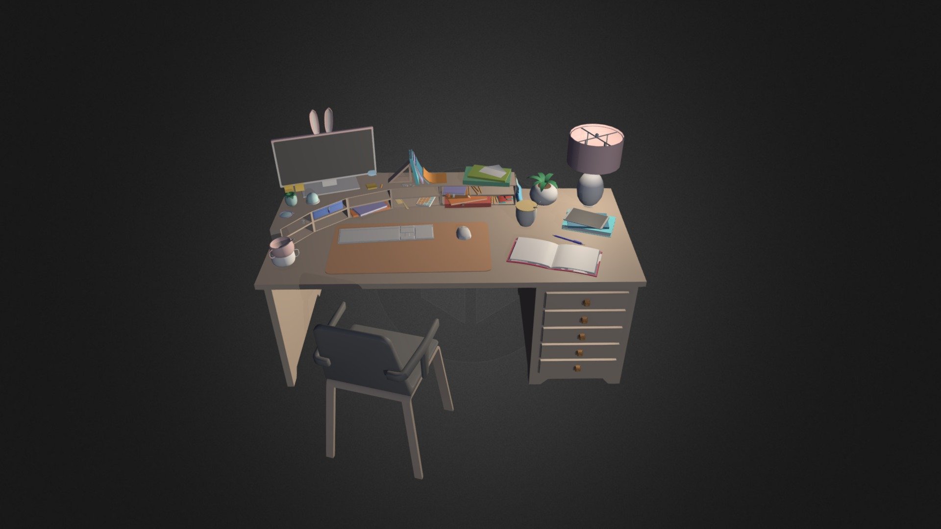 Work Table - 3D model by Karonami [98d4735] - Sketchfab