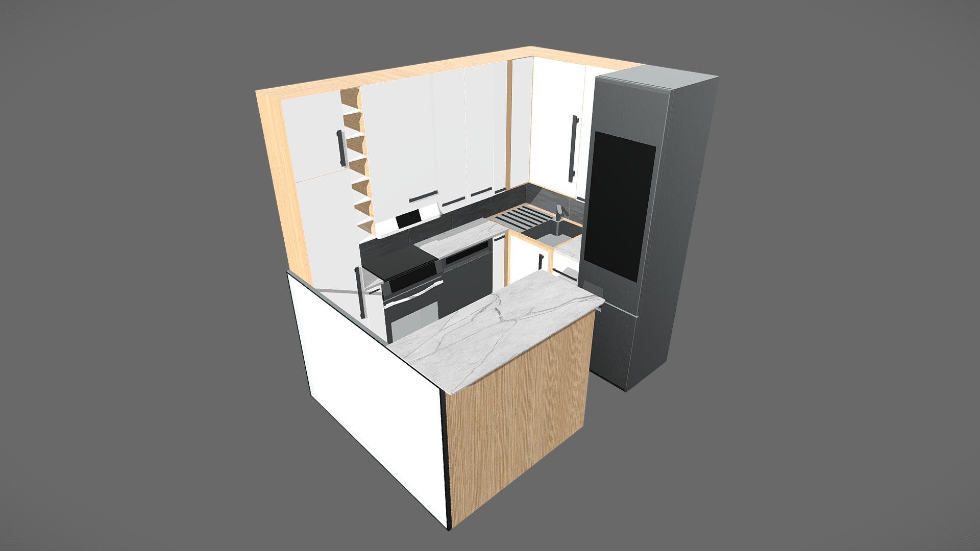 Kitchen Model - Download Free 3D model by Geometry (@geometry.design ...