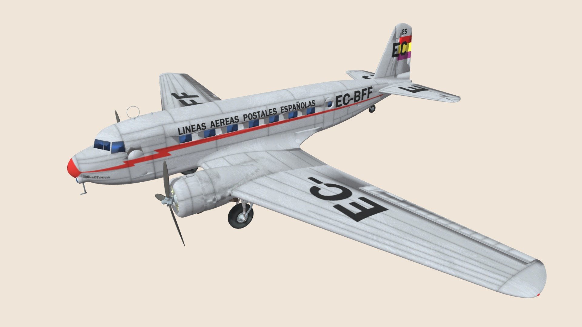 Douglas DC-2 - 3D model by PepesGames [98da1b6] - Sketchfab
