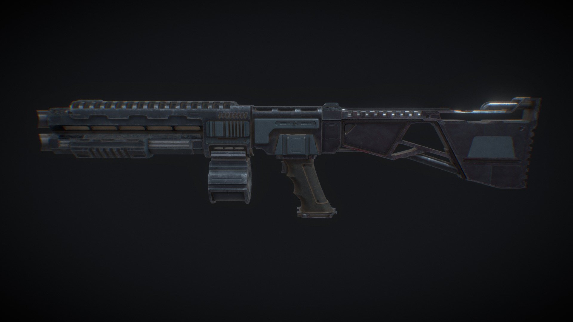 Blue Steel Shotgun 3D Model - Download Free 3D model by creativecorpp ...