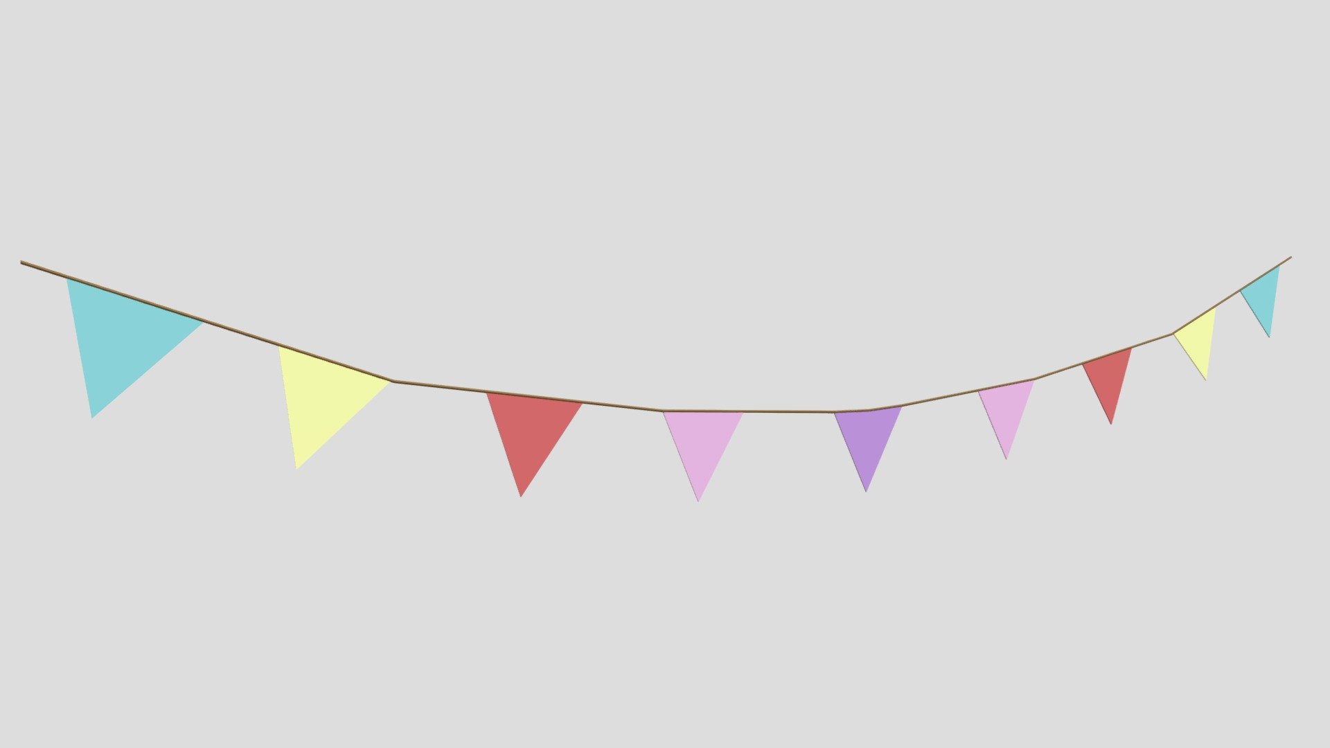 Bunting - Download Free 3D model by Nicolet13_Art [98e3050] - Sketchfab