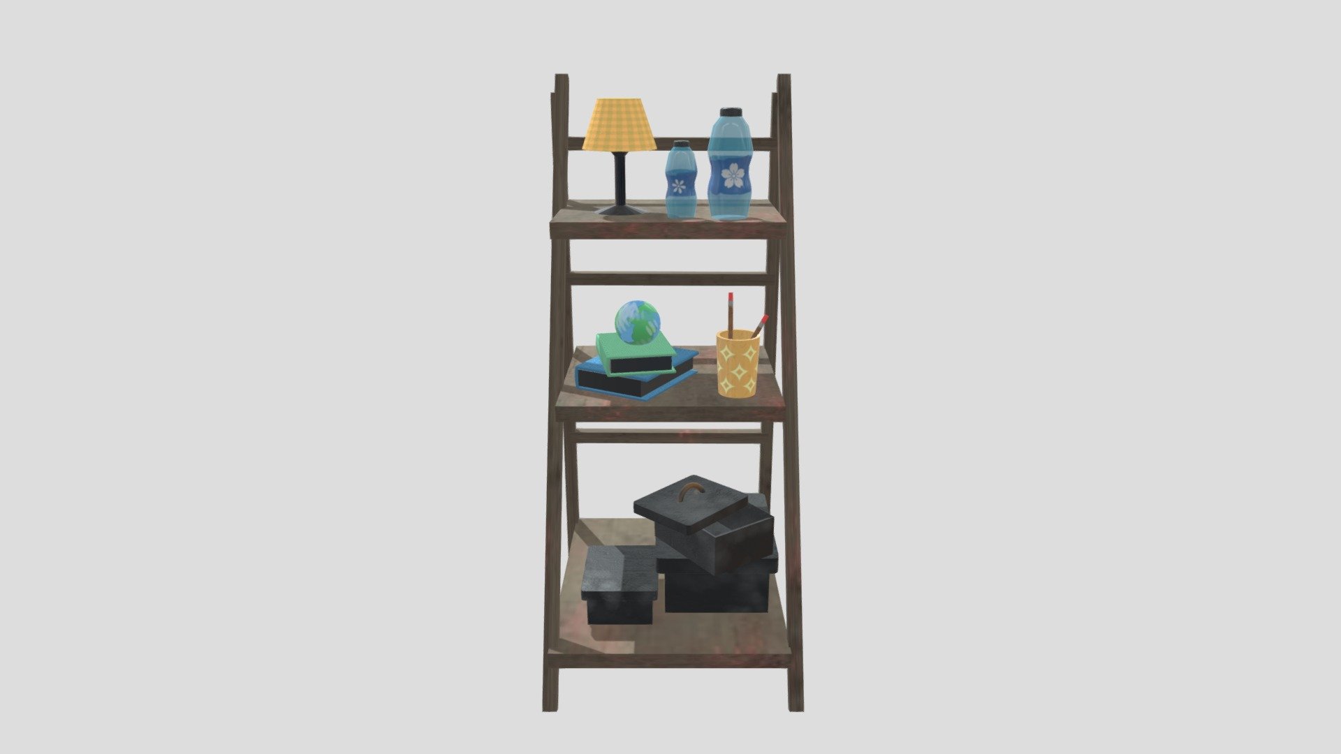 Ladder Shelf - 3D model by ChngYaXuanRenee [98e8d27] - Sketchfab