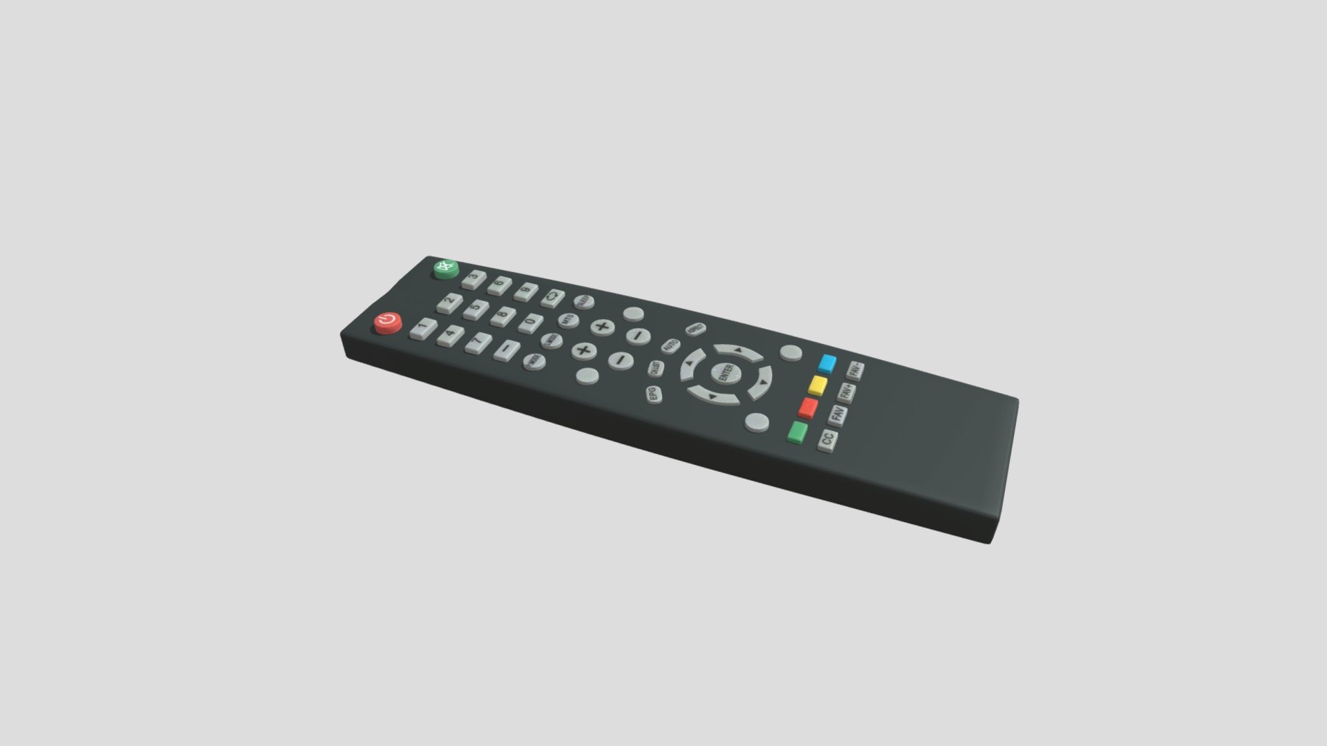 TV Remote Control - Buy Royalty Free 3D model by Ed+ (@EDplus) [98ea44b ...