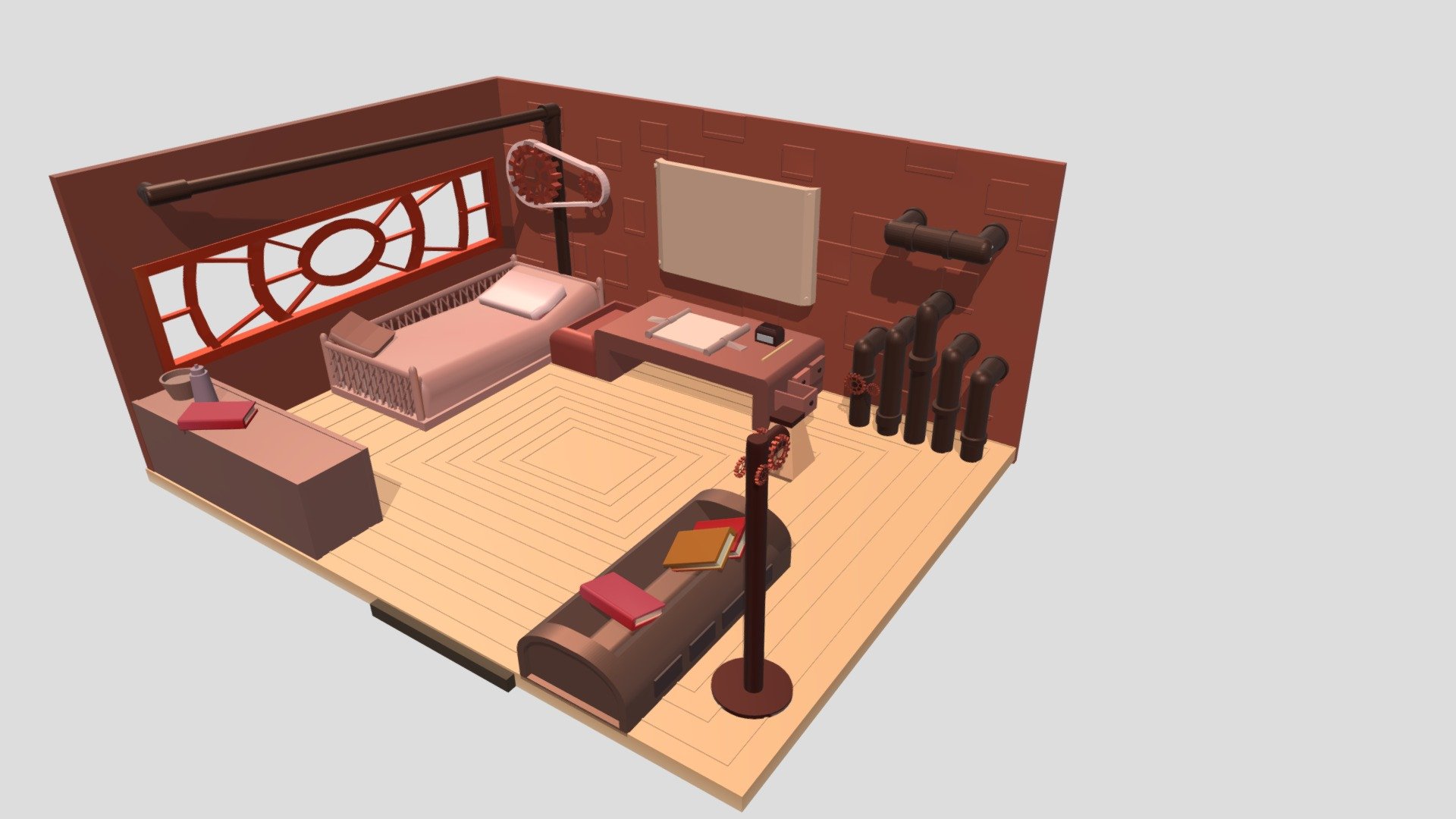 my room - 3D model by Mup_Mup [98eeebf] - Sketchfab