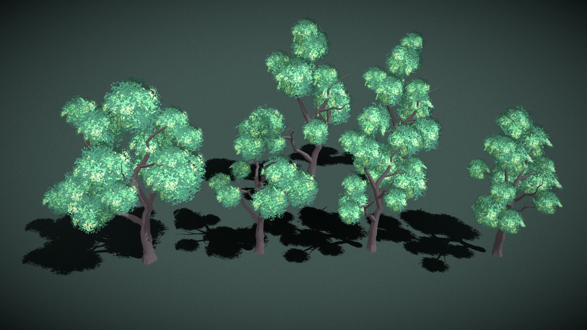 Anime tree assets pack 3d modal - Buy Royalty Free 3D model by POLYSCAN ...