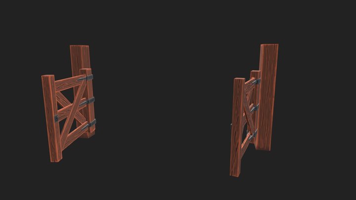 Wooden-gate 3D models - Sketchfab