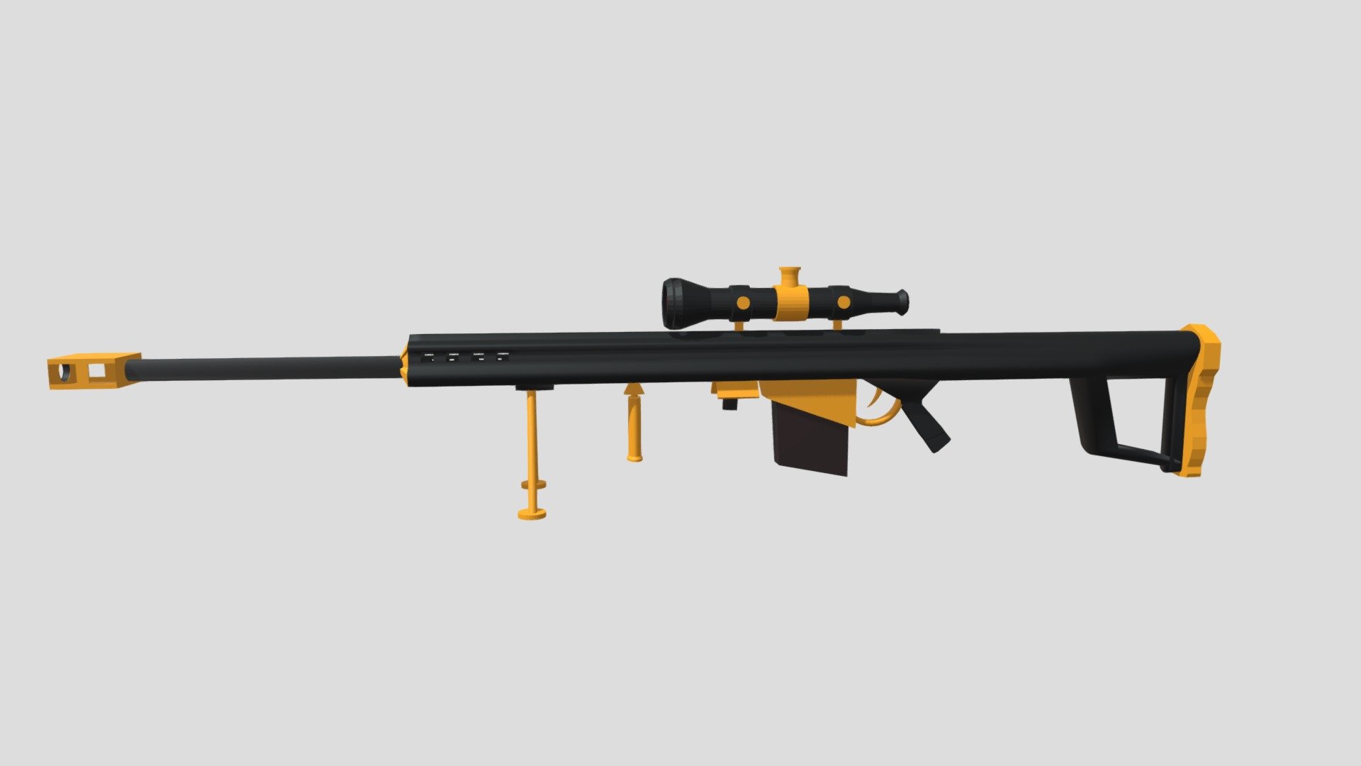 Barrett Sniper Rifle - 3D model by Amr Ezz (@amr_ezz) [98f7172] - Sketchfab