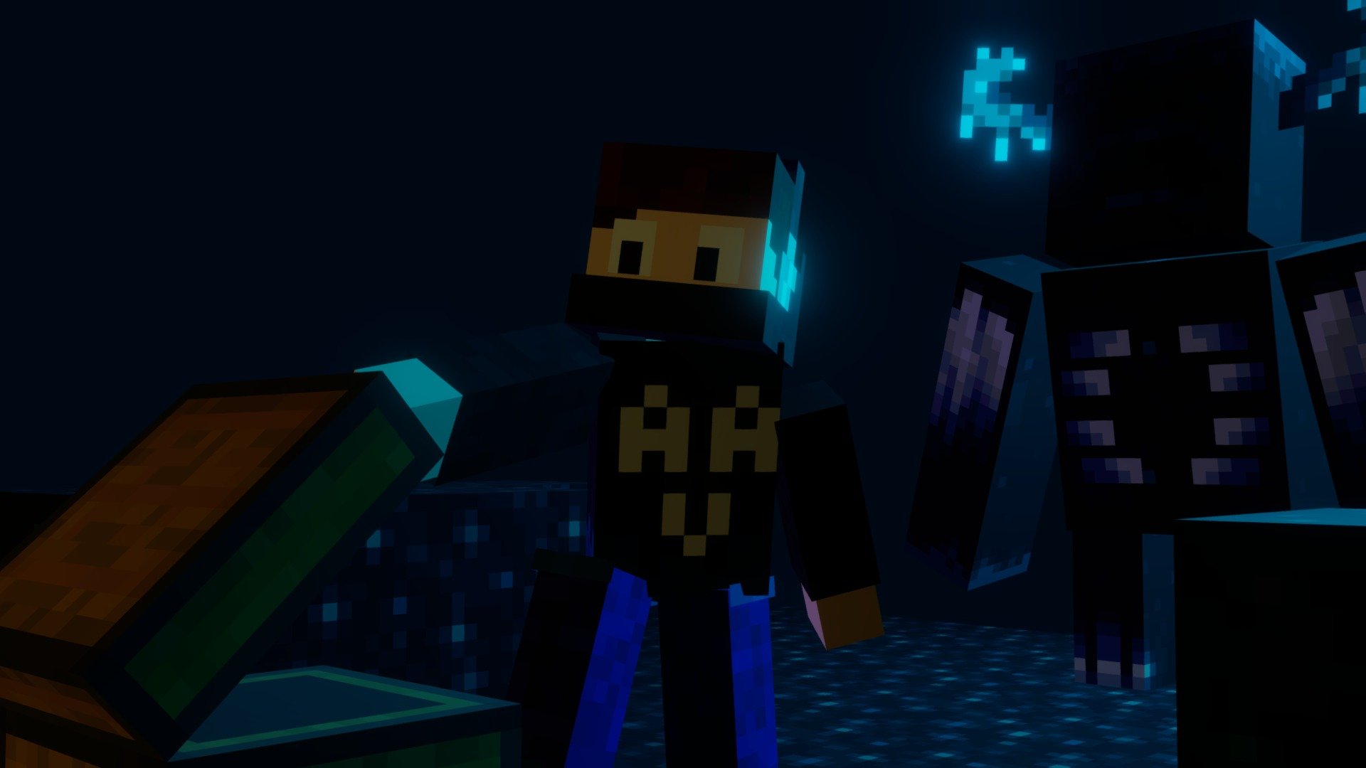 Minecraft: The deep dark with the warden - 3D model by Polymotion (@AAV ...