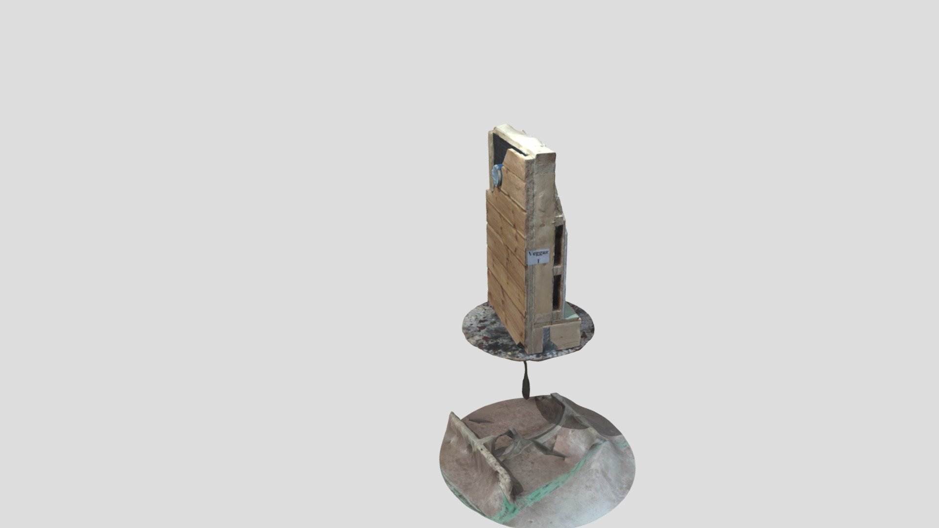Veggur 1 - Sýnishorn byggingadeildar - 3D model by helgismidur [98ff907 ...