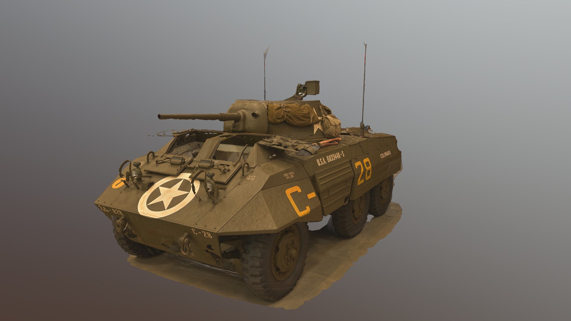 Ford M8 Greyhound - 3D model by peter54 [99001bf] - Sketchfab