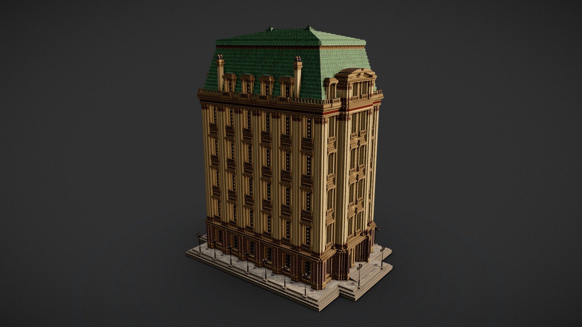 Tall baroque house - 3D model by Juoda [99016b8] - Sketchfab
