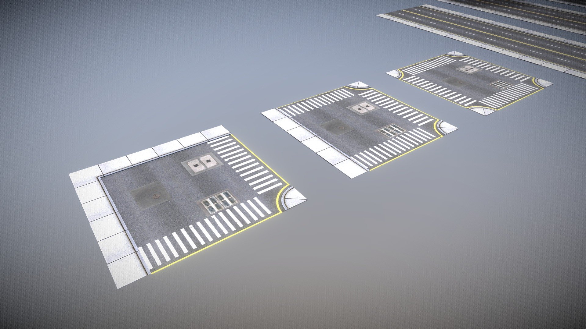Modular Roads Pack - Download Free 3D model by SquadCell [99023ee ...