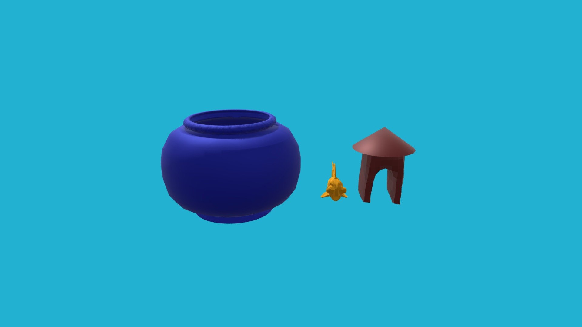 Fish, Bowl, Fish Castle basic model - 3D model by SketchUVme [9903cde ...