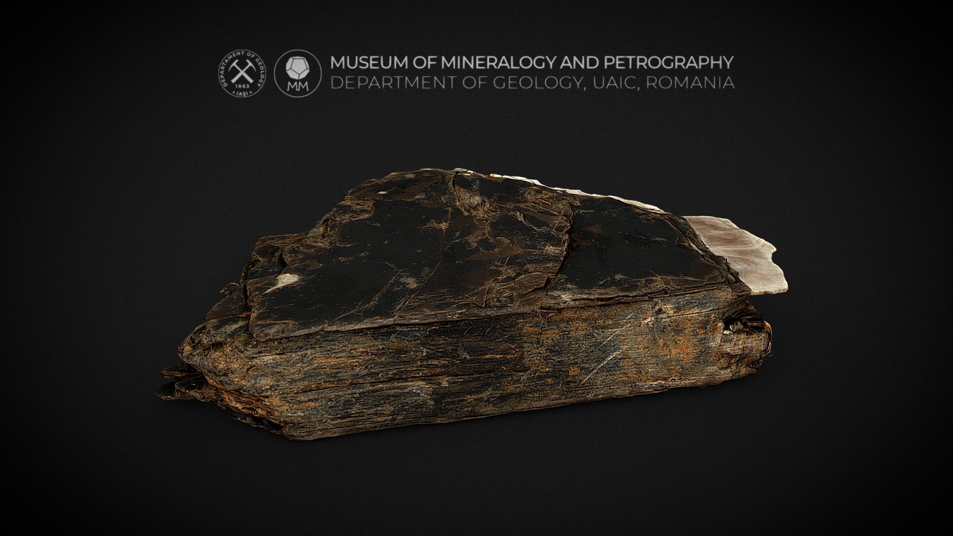 Biotite 'book' with few Muscovite 'pages' - 3D model by Museum of ...