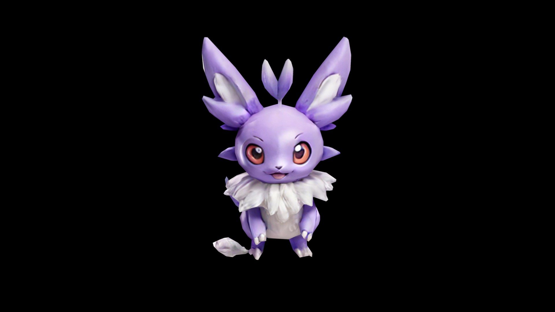 "Whimsical Rabbit Toy in Vibrant Violet and Pink - Download Free 3D ...