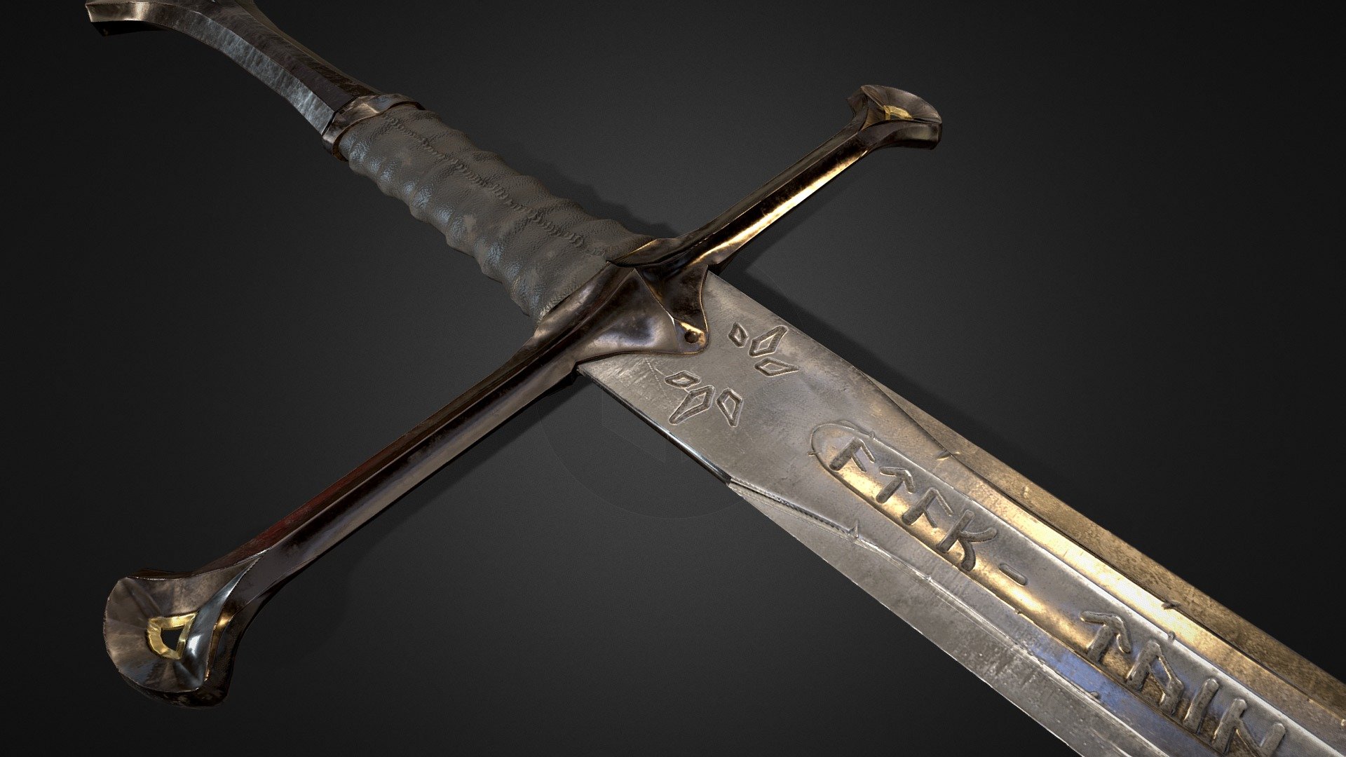 Aragorn Sword - The Forge Academy - 3D model by EduardoIkeda [990d0cb ...