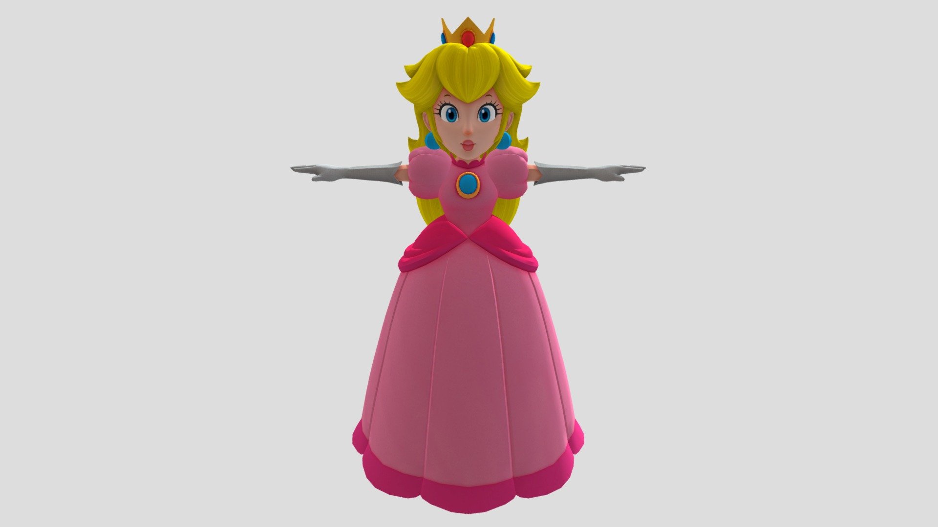 Princess Peach - Super Mario Odyssey (rigged) - Download Free 3D model ...