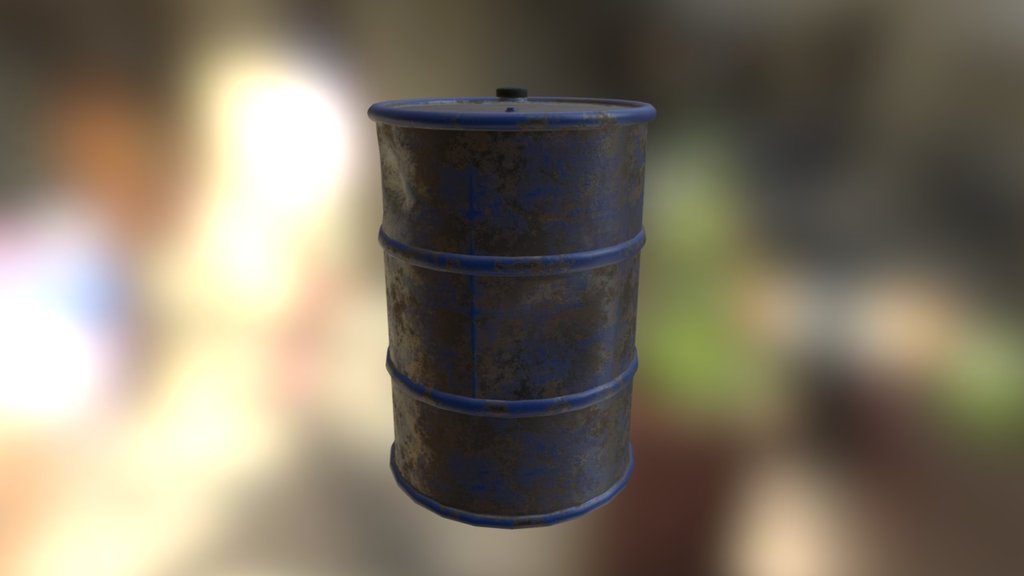 Post-Apocalyptic_Barrel_Blue_Flamable - 3D model by reckfullies ...