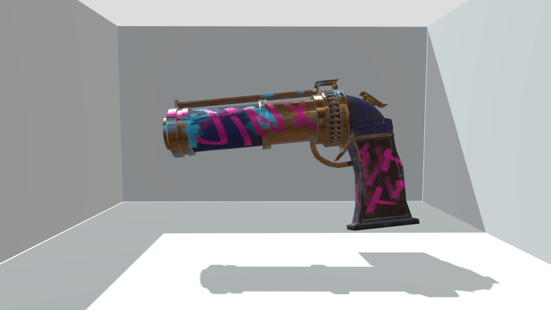 Jinx's Pistol – Arcane Fan Art (Practice Model) - Download Free 3D ...