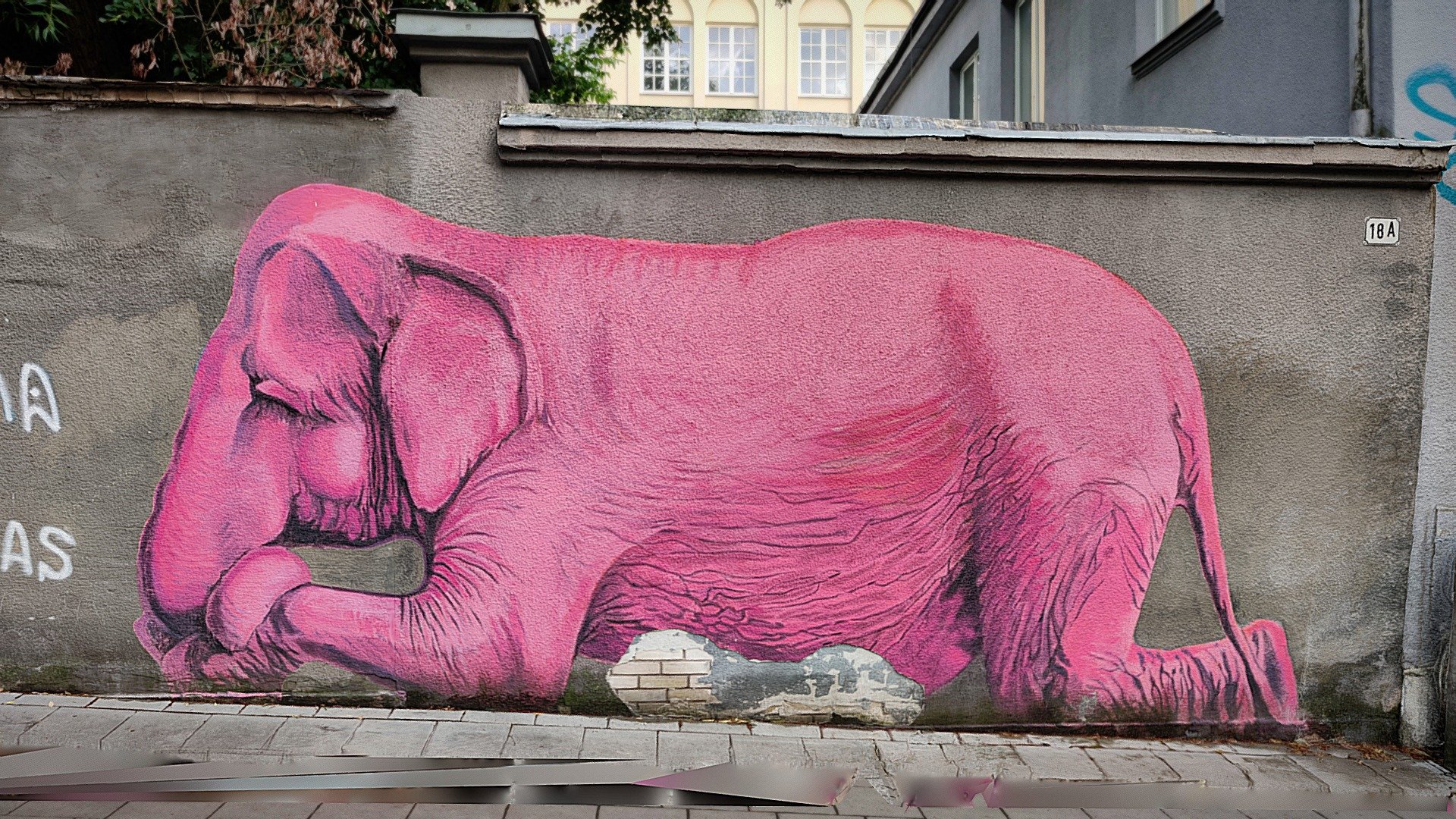Mural „ROŽINIS DRAMBLYS“ ( "Pink Elephant") - 3D model by Saulius.Zaura ...