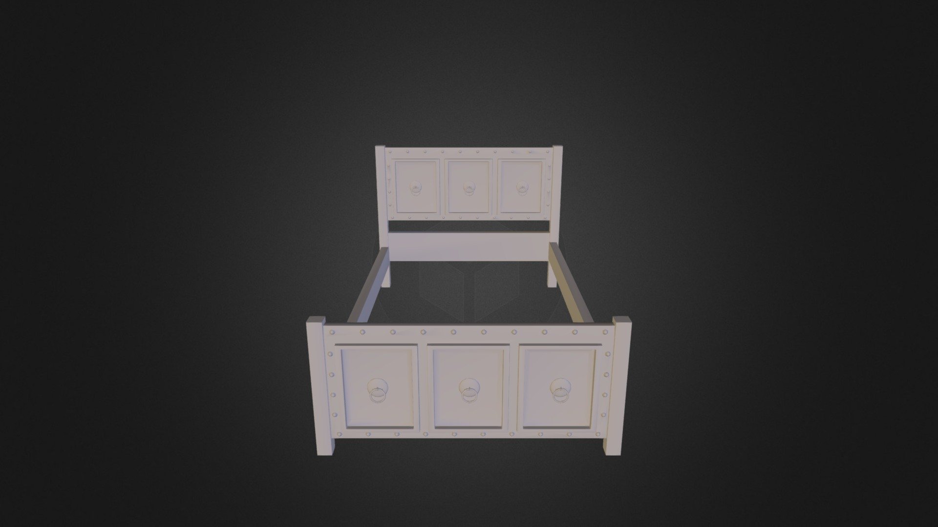 Bed Frame - 3D model by tydyeknight [991cd35] - Sketchfab