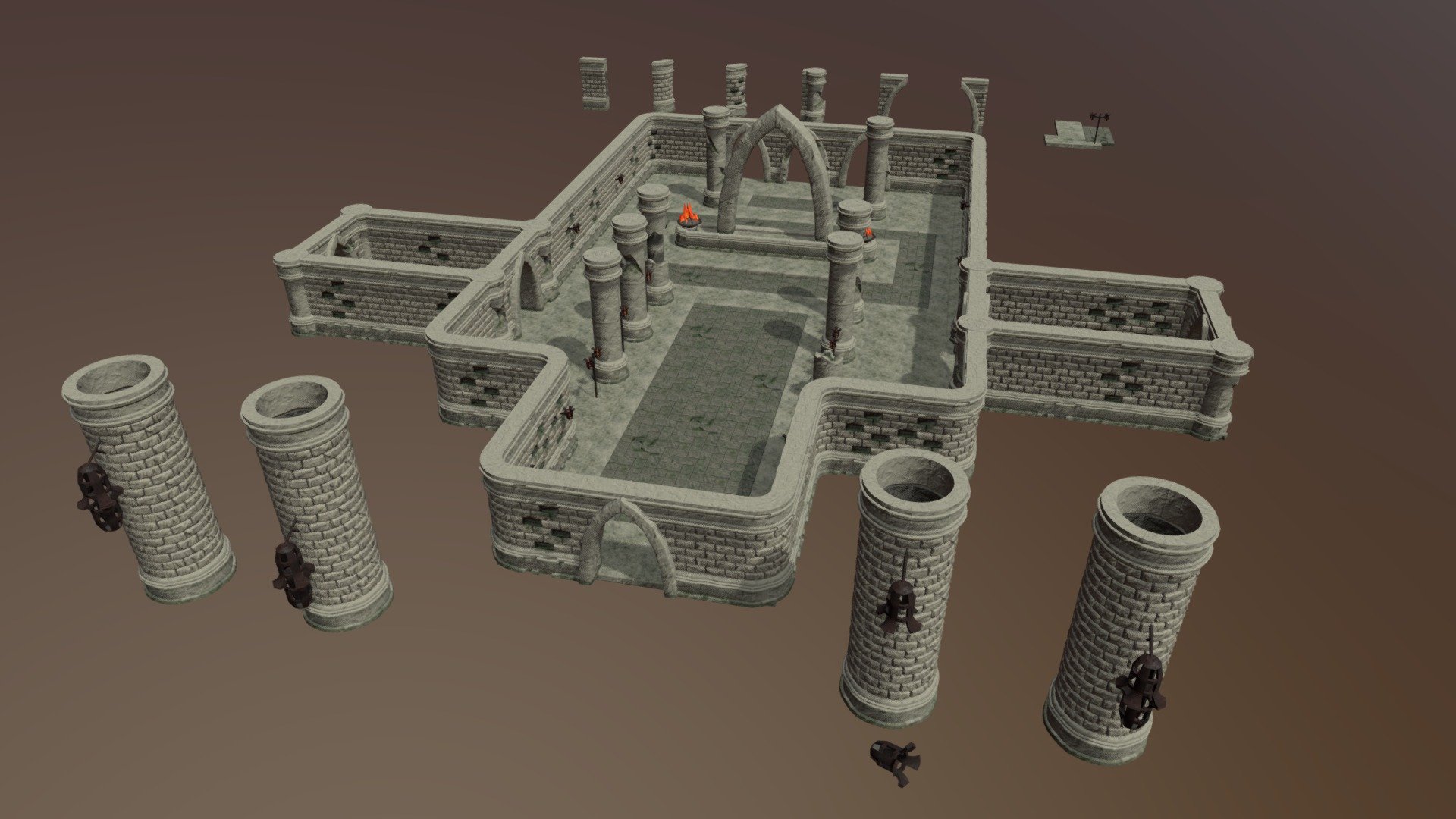 Modular Dungeon Props - 3D model by Michael Gauthier (@mjgauthier ...