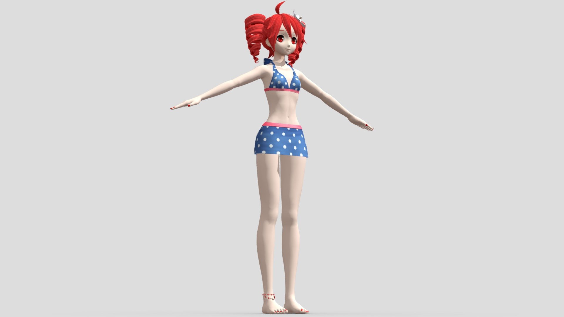 Kasane Teto (traje De Baño) - Download Free 3D model by 雨宮レン (@oscar3dmodel) [9921b11] - Sketchfab