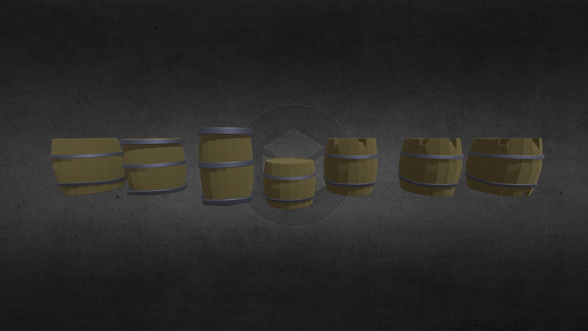 stylised barrels - Download Free 3D model by sam (@pigeons) [9921b3f ...