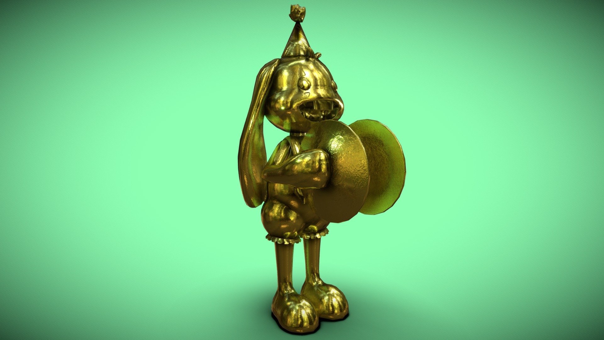 Bunzo Bunny Golden Statue - Default Pose - Download Free 3D model by Faertoon [9923bf6] - Sketchfab