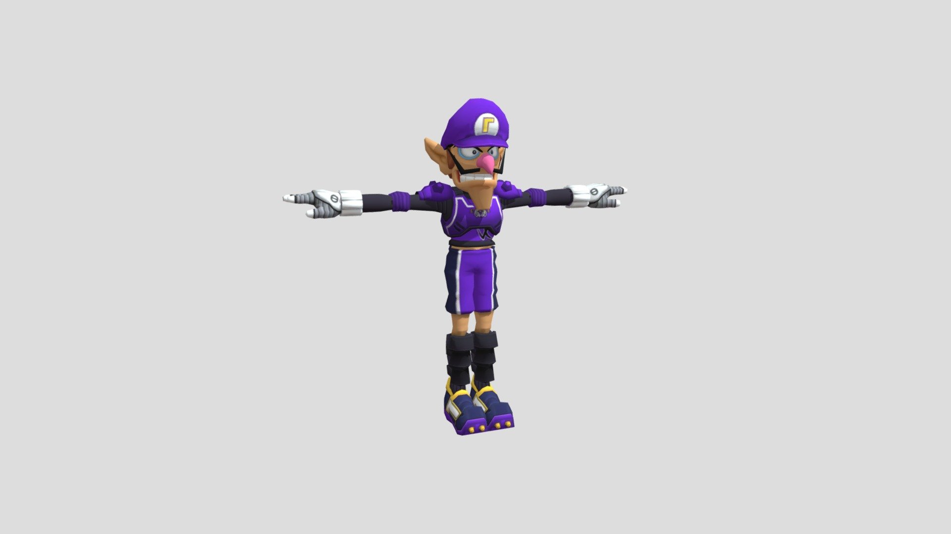 Waluigi - Download Free 3D model by tirrellclark.75 [992afcb] - Sketchfab
