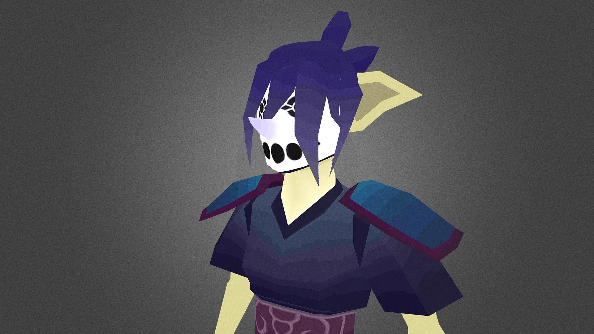 Masked Jester [OC] PS1/PSX - 3D model by crimsongcat [992b07c] - Sketchfab