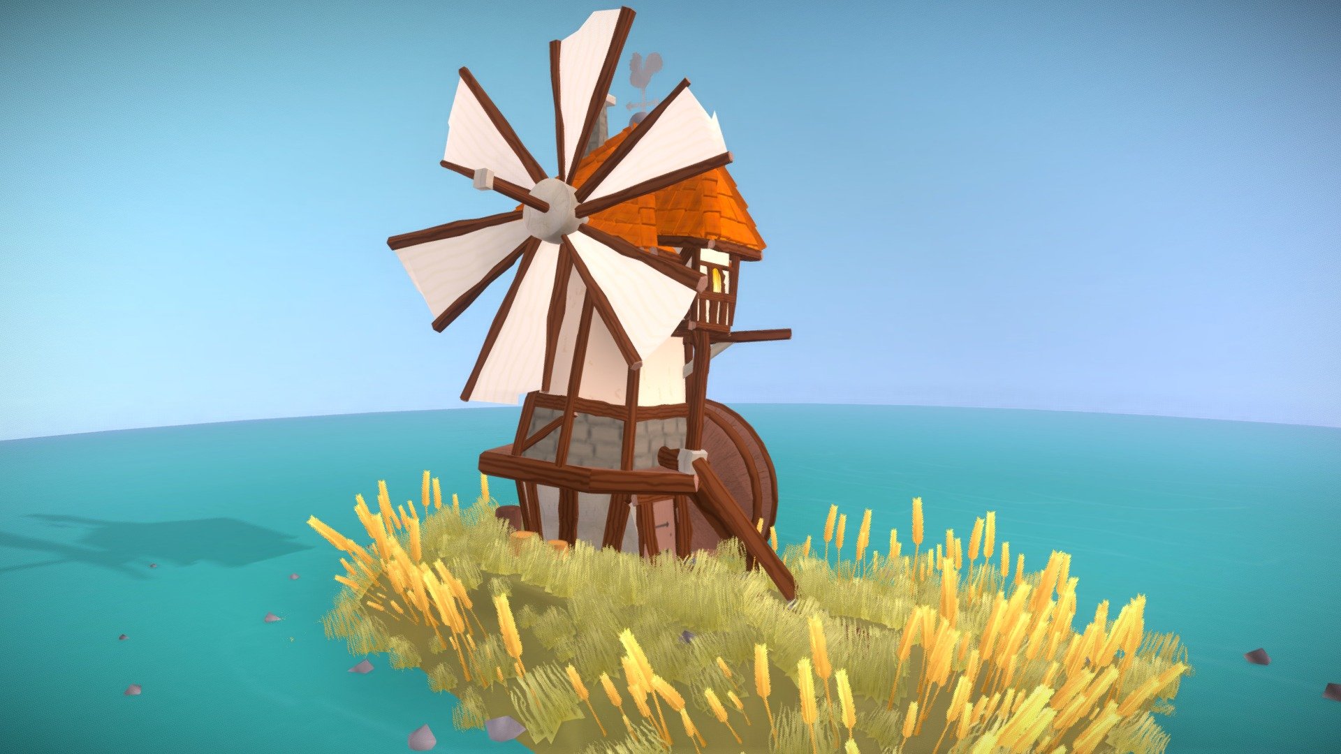 Lonely Windmill - Seafarer's Paradise - 3D model by Jan-Pieter_Inghels [992cef9] - Sketchfab