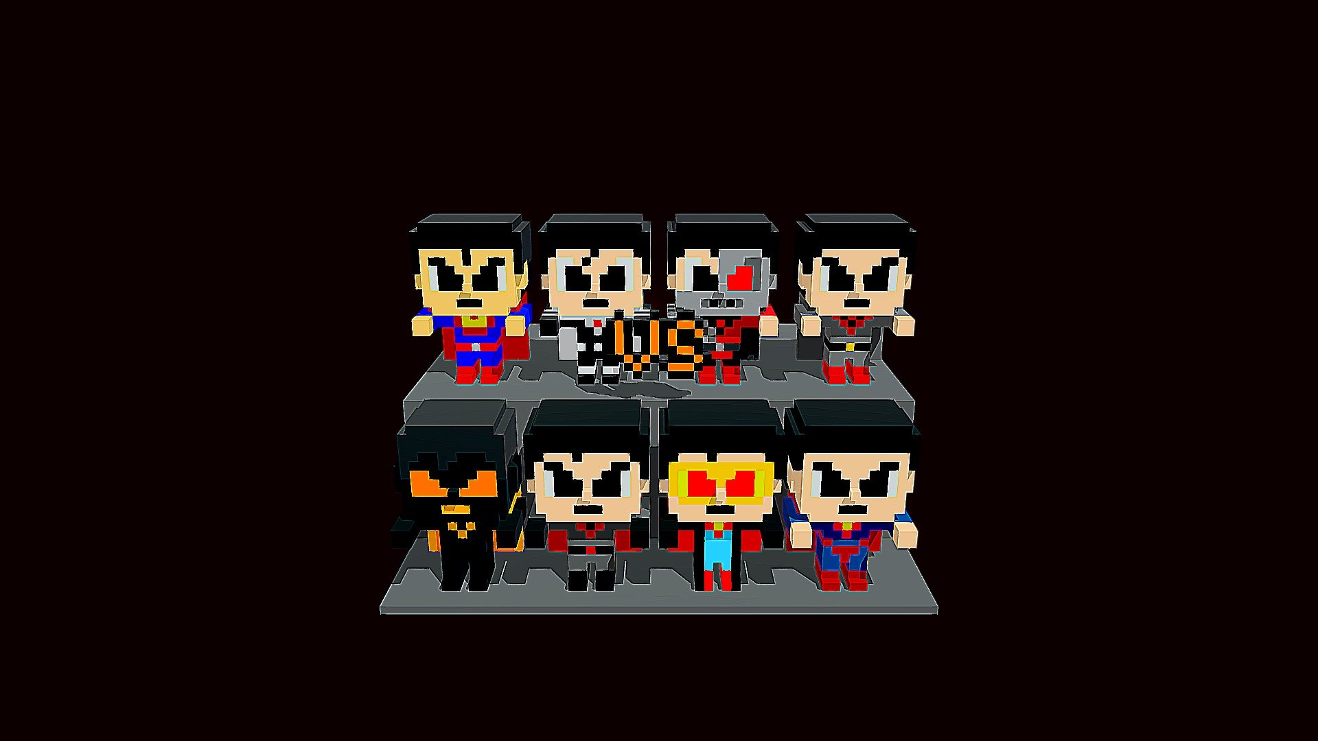 Eight Evil Supermens Versions - Download Free 3D model by ...