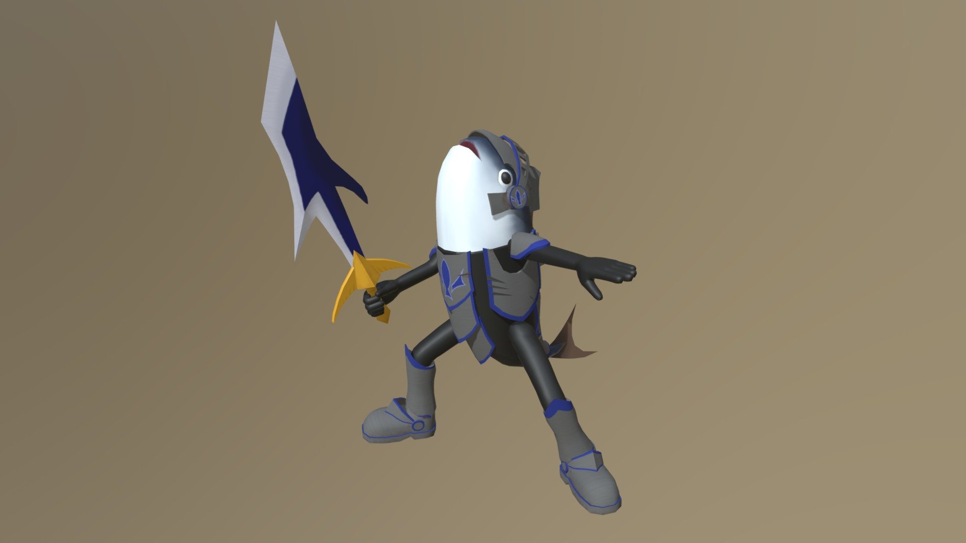 Fish Knight - 3D model by MizinnkoTK (@atawa1164) [993109d] - Sketchfab