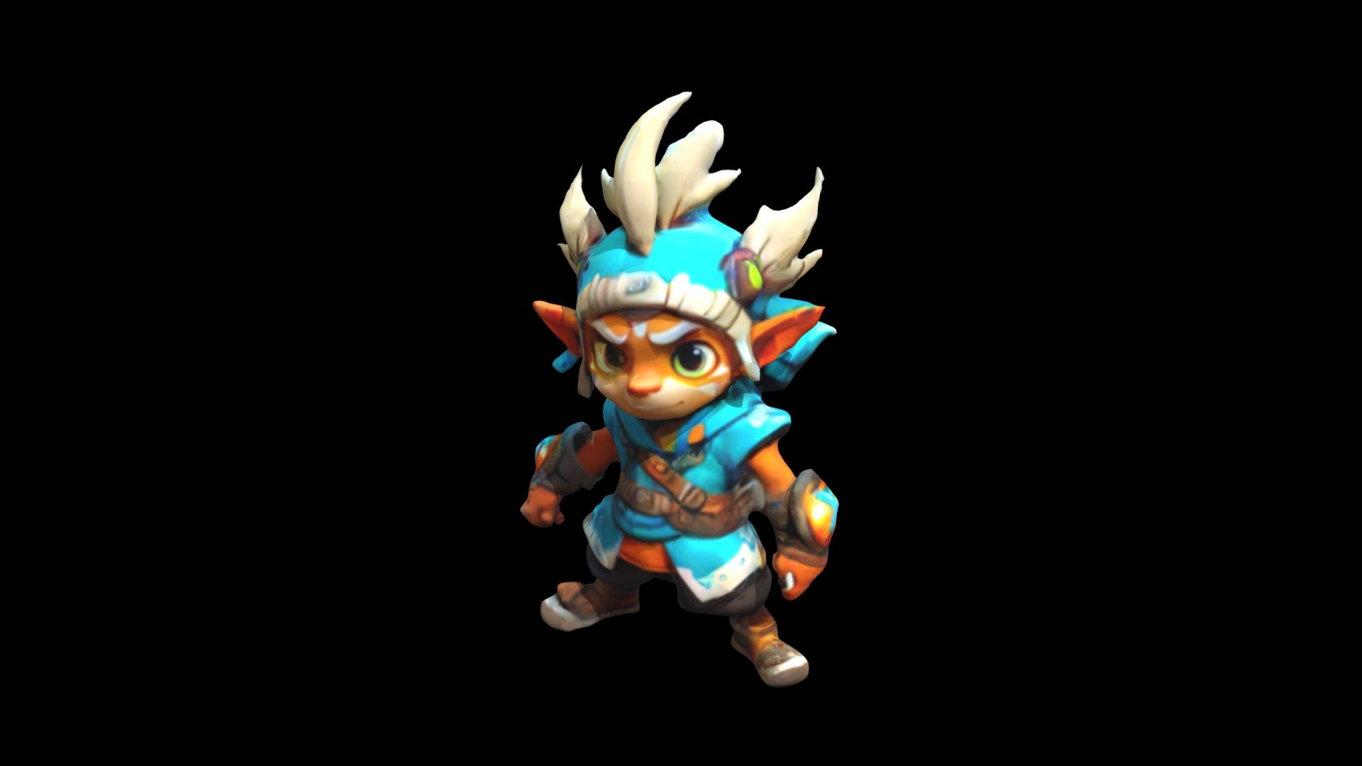 a cartoon character is wearing a blue jacket - Download Free 3D model ...