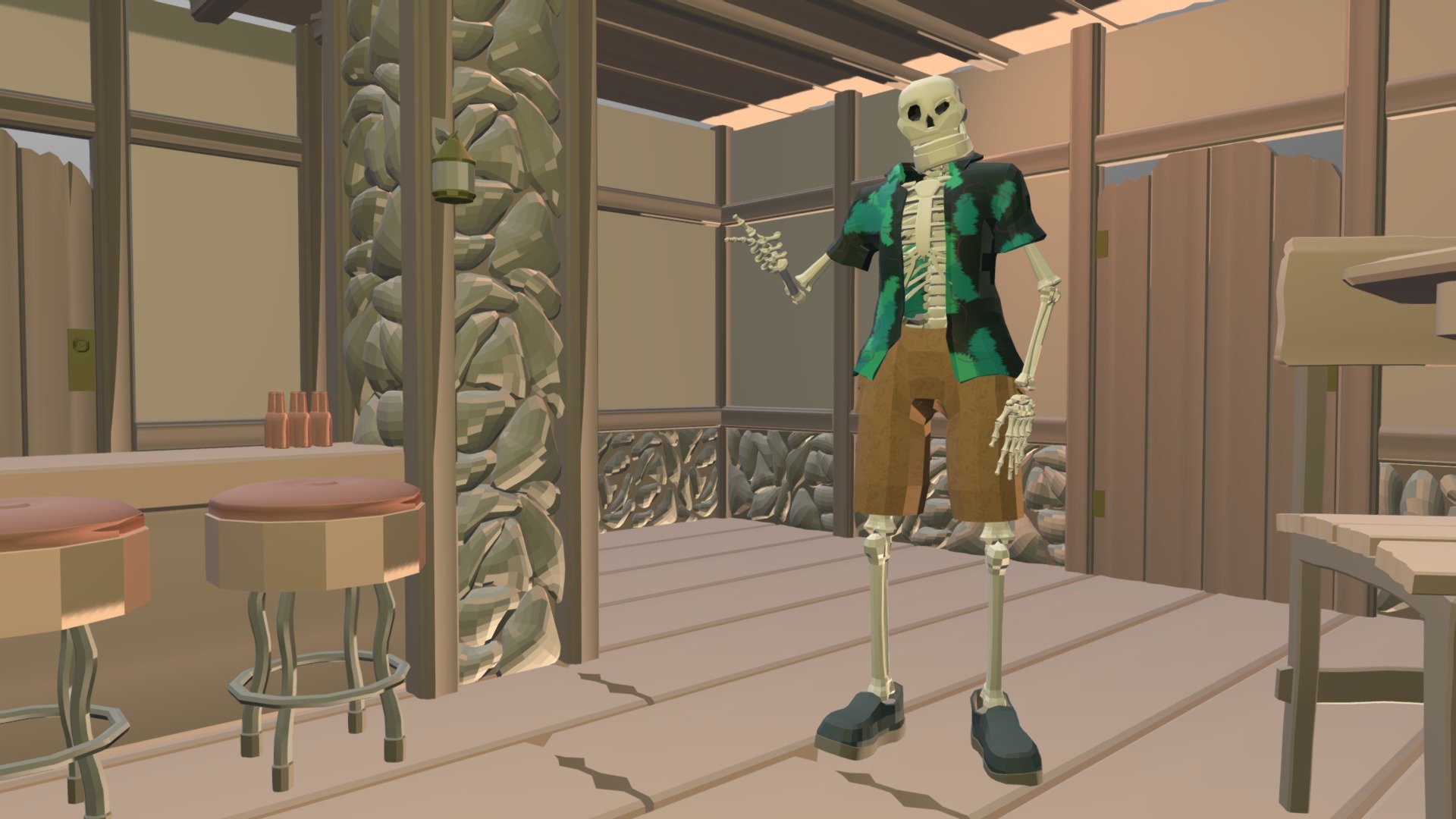 Skeleton In a Tavern - Download Free 3D model by Jake Faris ...