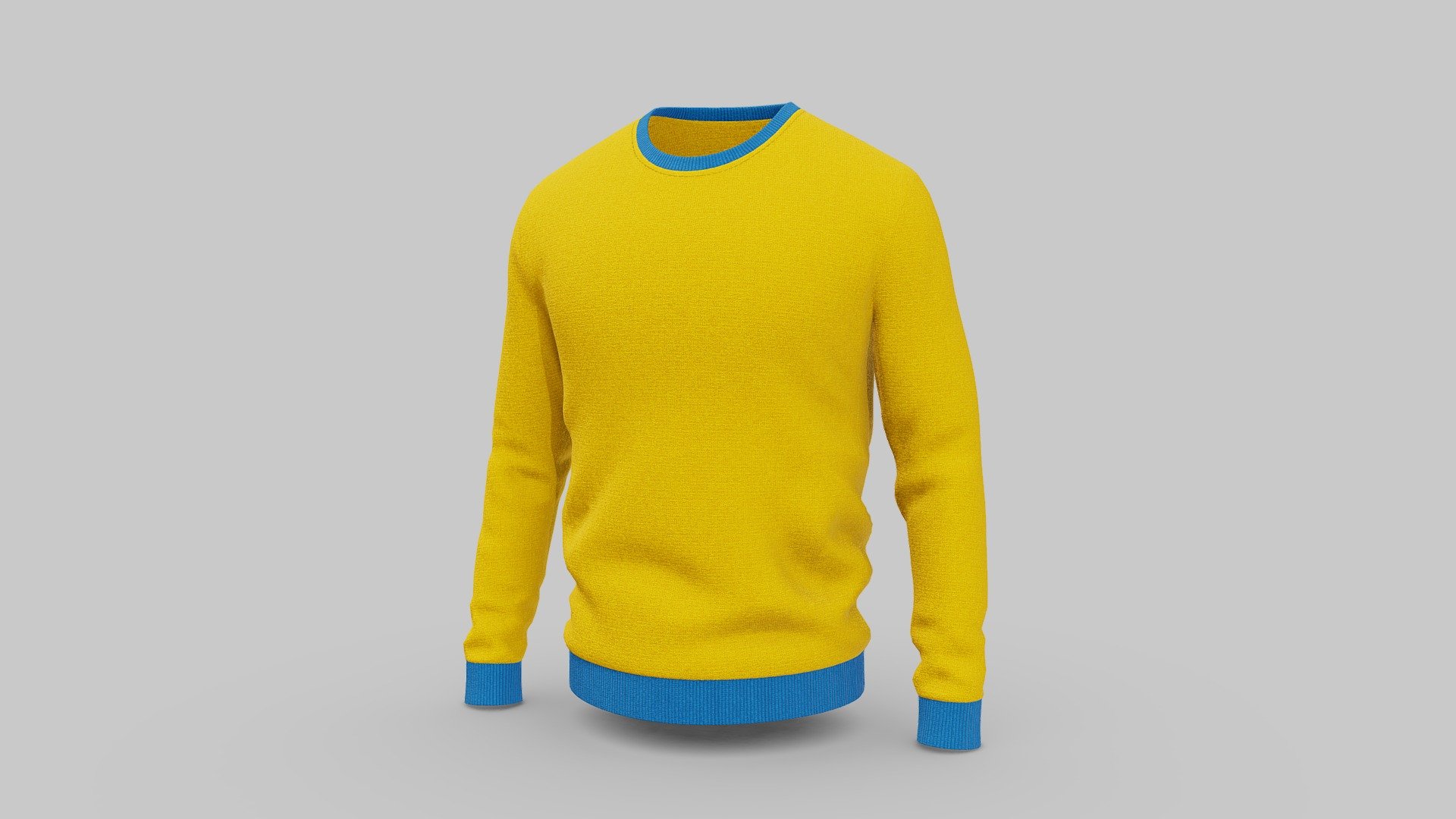 Sweater Full Sleeves Yellow - Buy Royalty Free 3D model by polyfarm ...