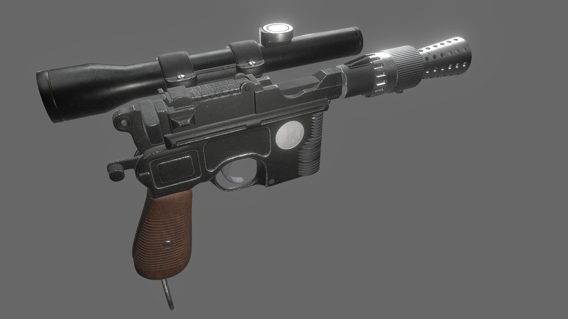 DL-44 Blaster - 3D model by Shiftarus [99340d6] - Sketchfab