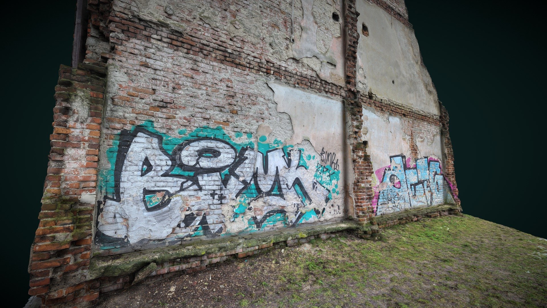 Brick wall graffiti - Buy Royalty Free 3D model by POINTERBOY ...