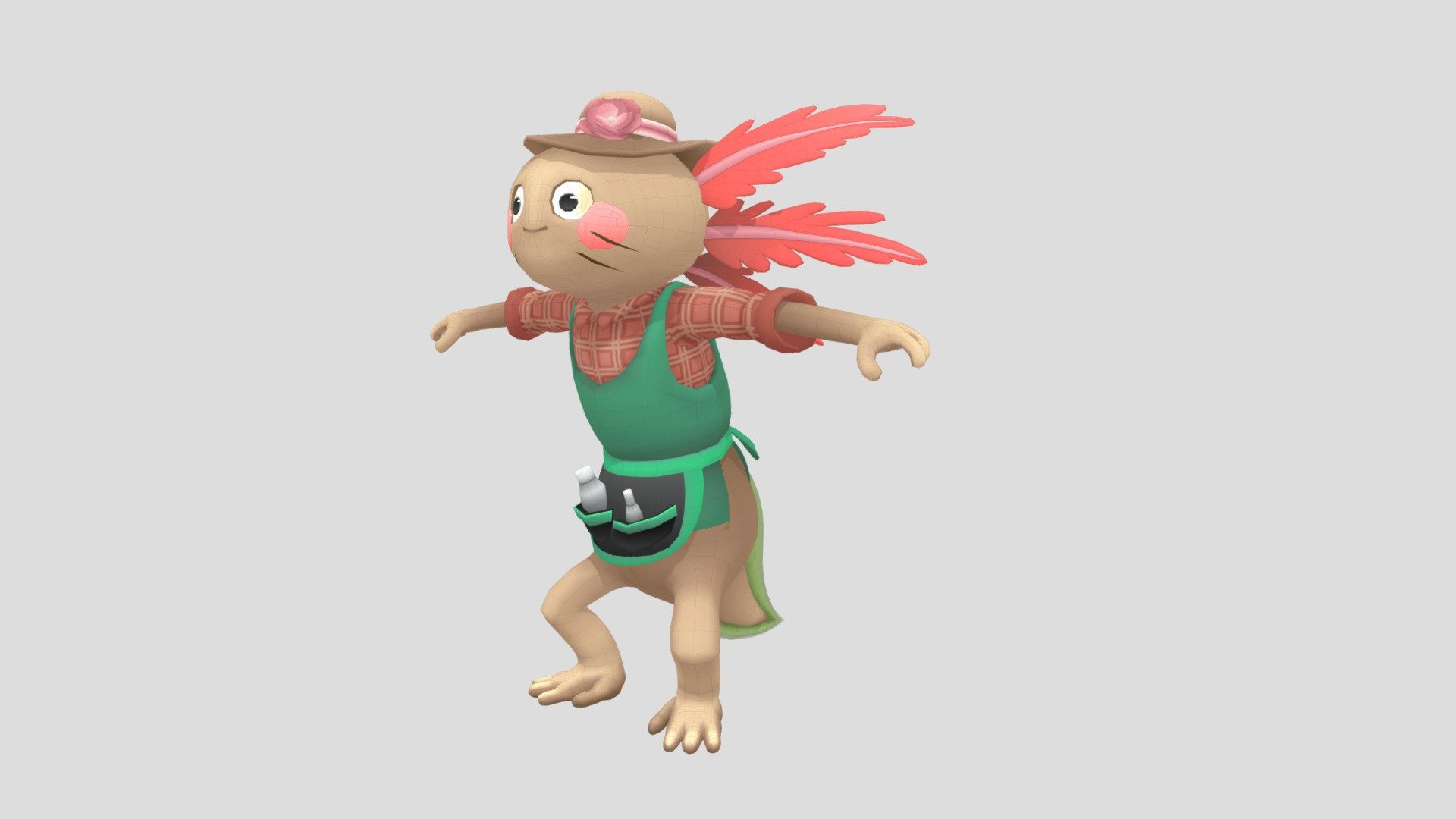 Aho - Game Character - 3D model by Dyspie [9937e85] - Sketchfab