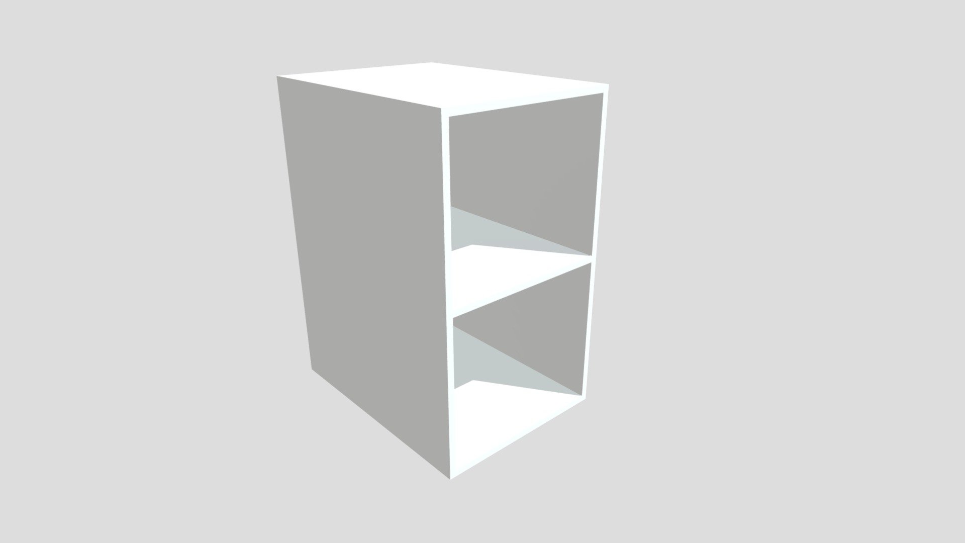 30023 - Open Fixed Shelf Storage Cabinet 450mm - Download Free 3D model ...