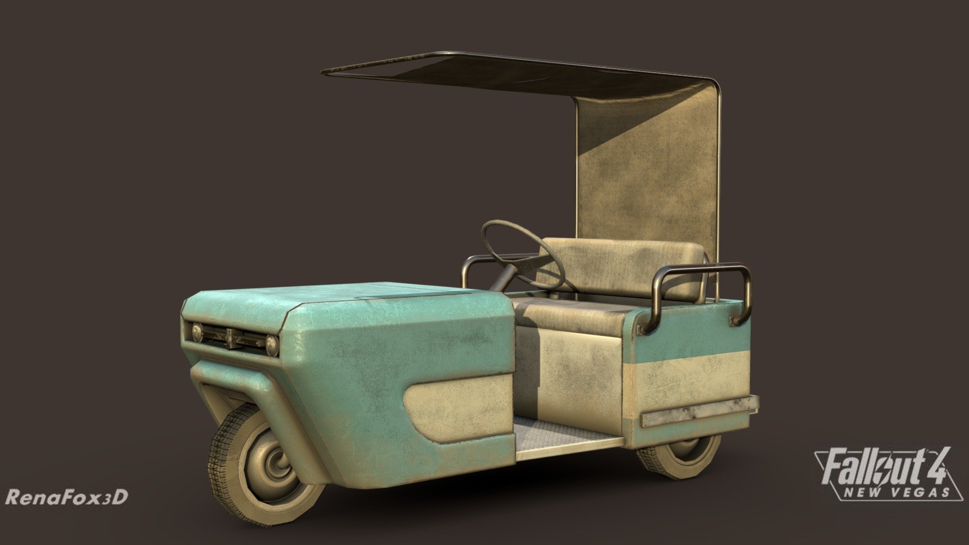 F4NV - Golf Cart - 3D model by Renafox (@kryik1023) [993b4cc] - Sketchfab