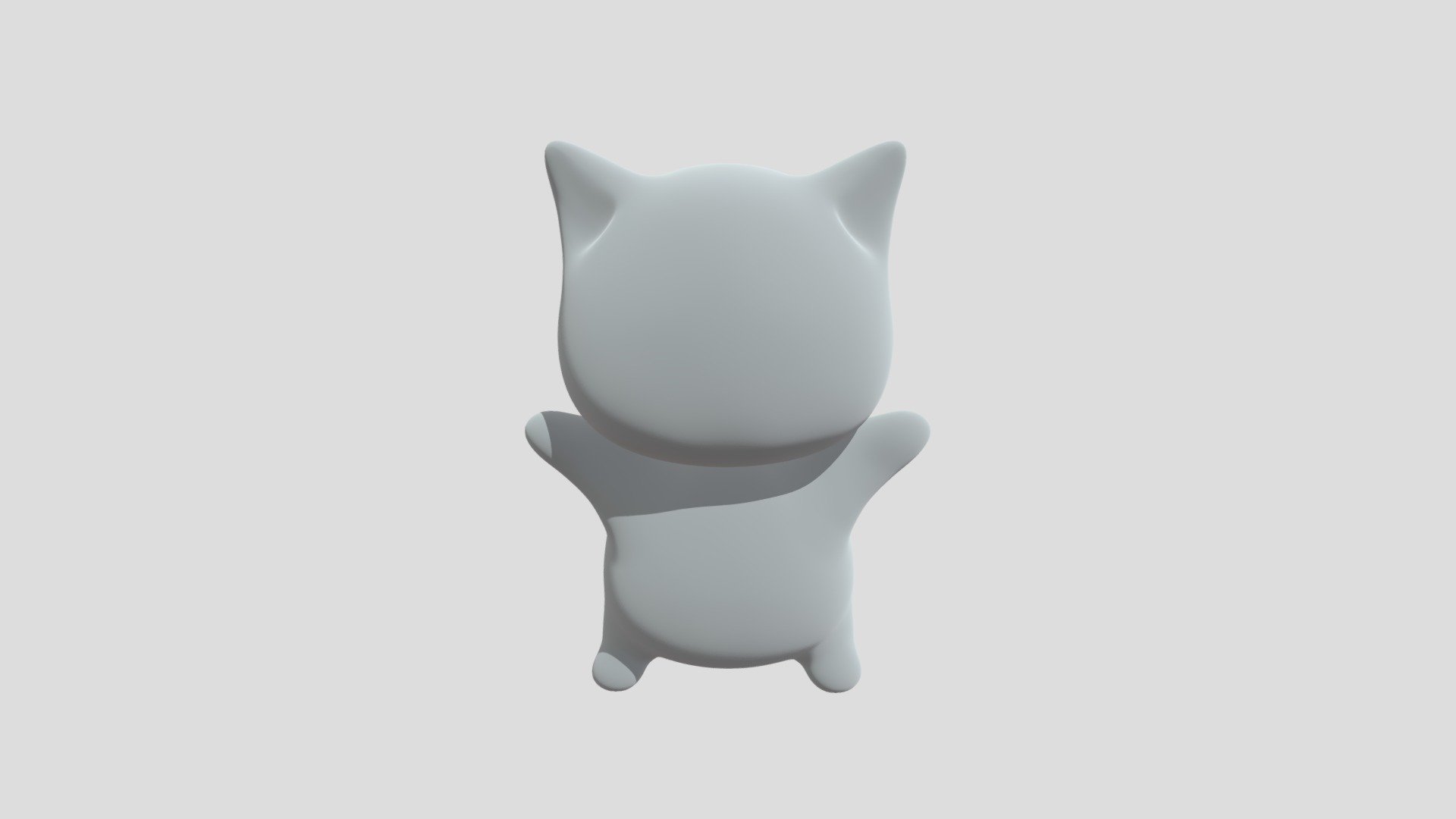 Twin Cat - White & Gray Cat 3D Model Set (GLB) - 3D model by nomo ...