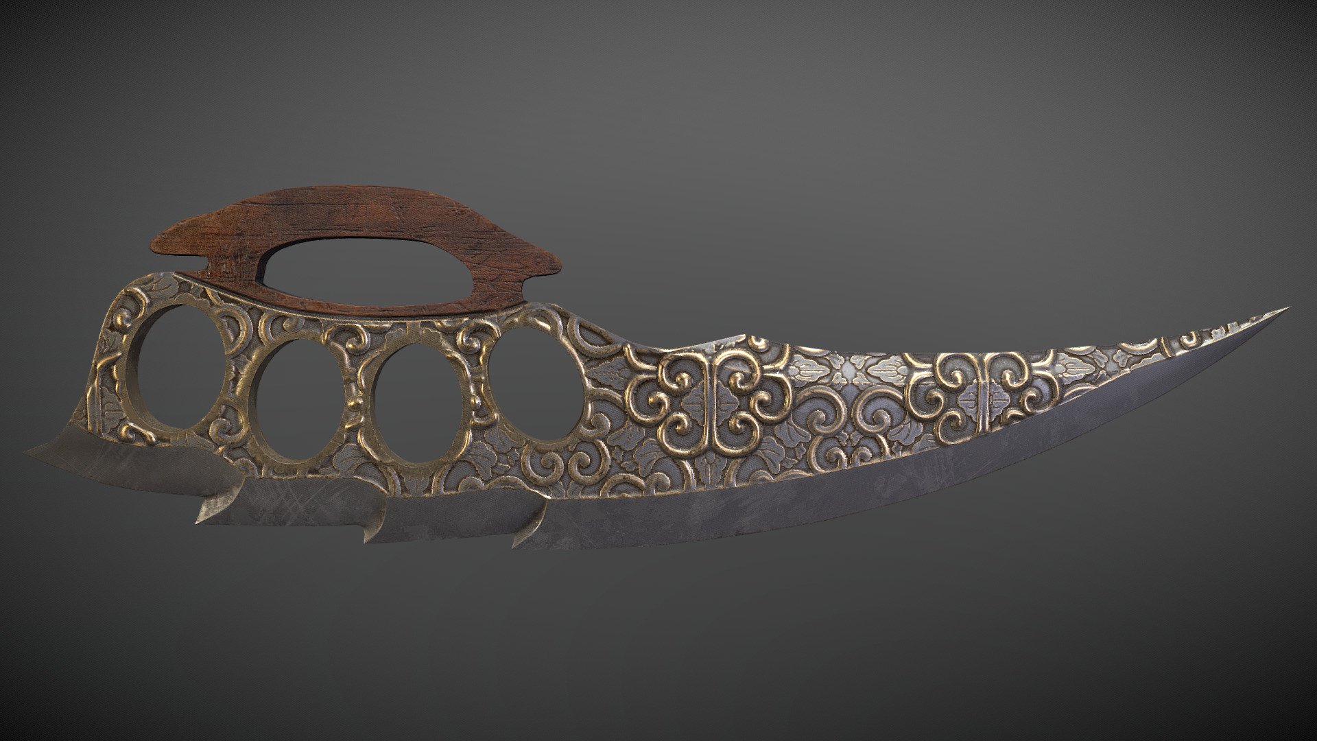 Knuckle Knife Luxurious - 3D model by BadtRIP (@badtripbg) [993d2d9 ...