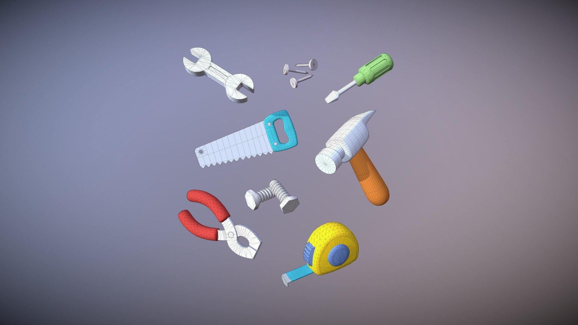 Cartoon tools - 3D model by Liatan [993f989] - Sketchfab