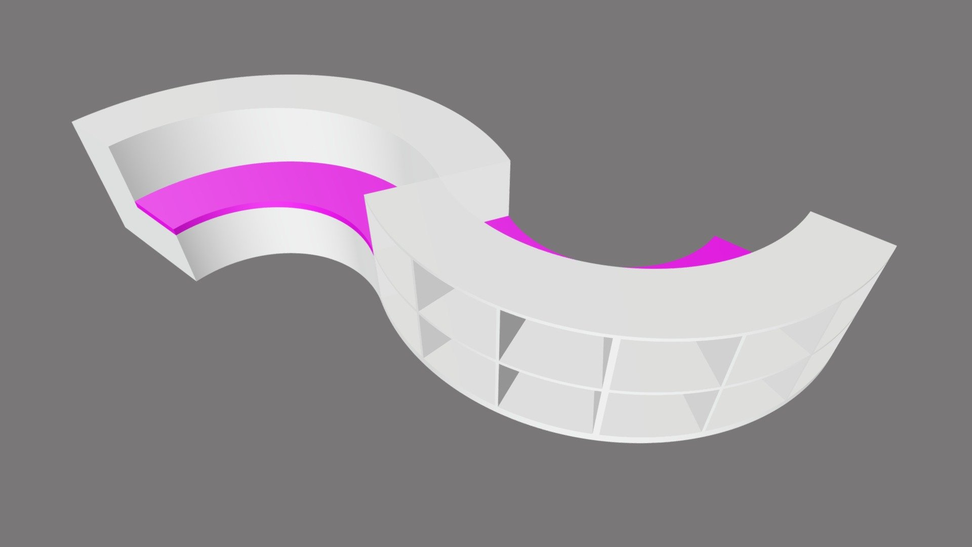 라운드쇼파책장4957-1400-900 - 3D model by 가구라인 (@gaguline) [9942e7c] - Sketchfab