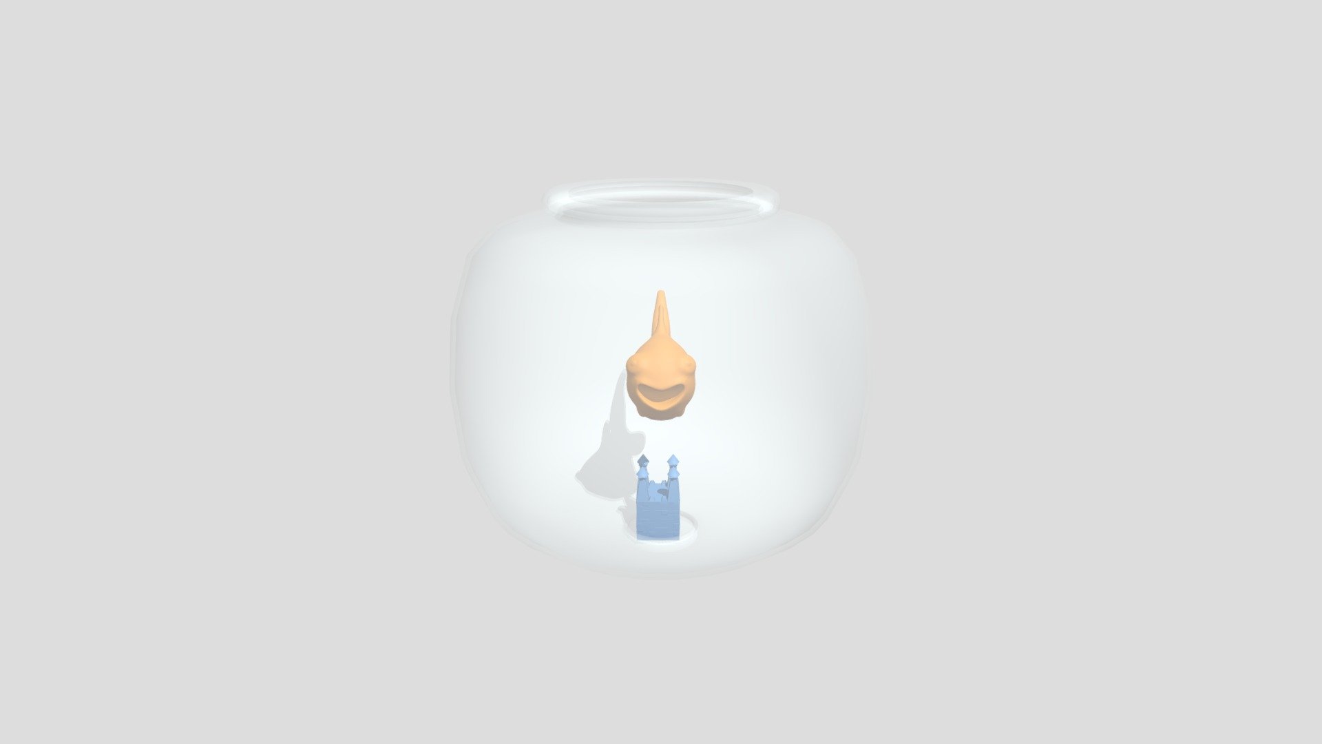 Fish and Fishbowl with Castle - 3D model by AaronDStudent [99456b2 ...